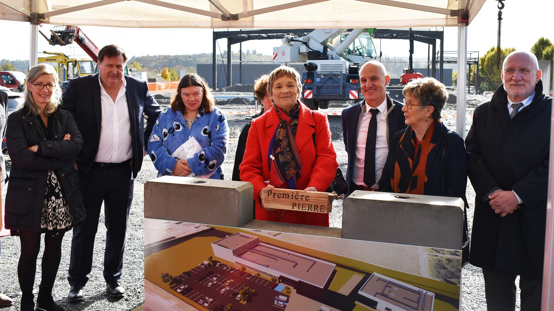 Pose de la Première Pierre ESAT - Trélissac - Agema